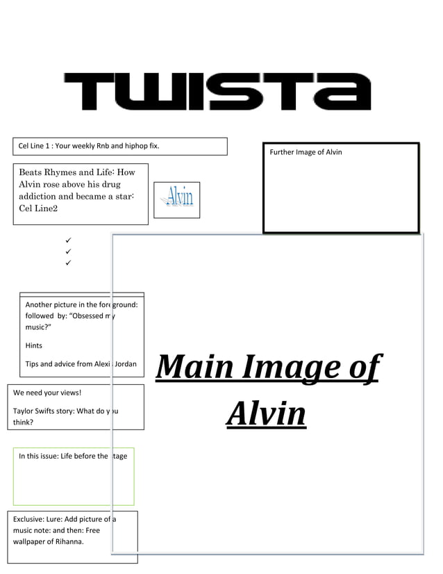 Magazine Drafts Of Front Cover, Contents Page And Double Page Spread | PDF
