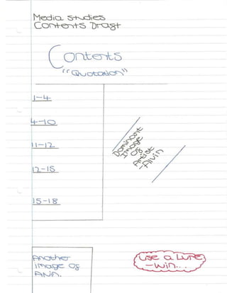Magazine Drafts Of Front Cover, Contents Page And Double Page Spread | DOCX