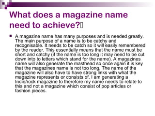 Magazine names! | PPT