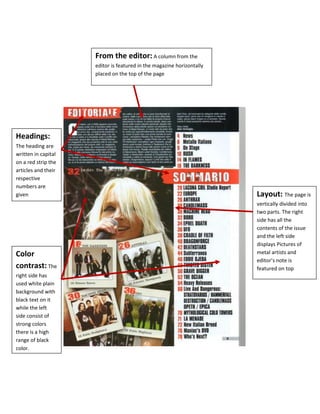 Magazine pages analysis (2) | DOCX