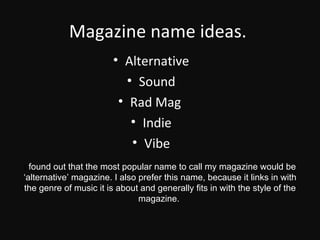 Magazine pitch! | PPT