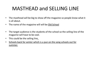 Magazine plan | PPTX