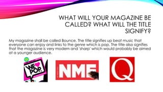 Magazine planning questions | PPTX