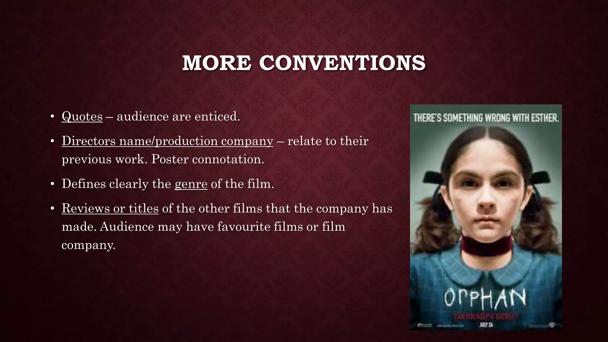 Film Poster Conventions | PPT