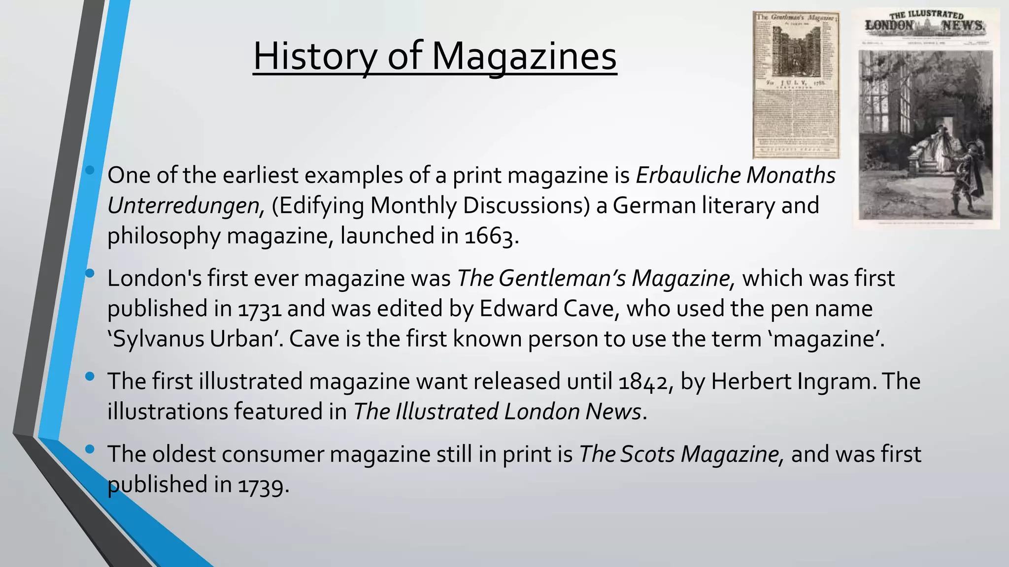 Evolution of Magazine presentation | PPT