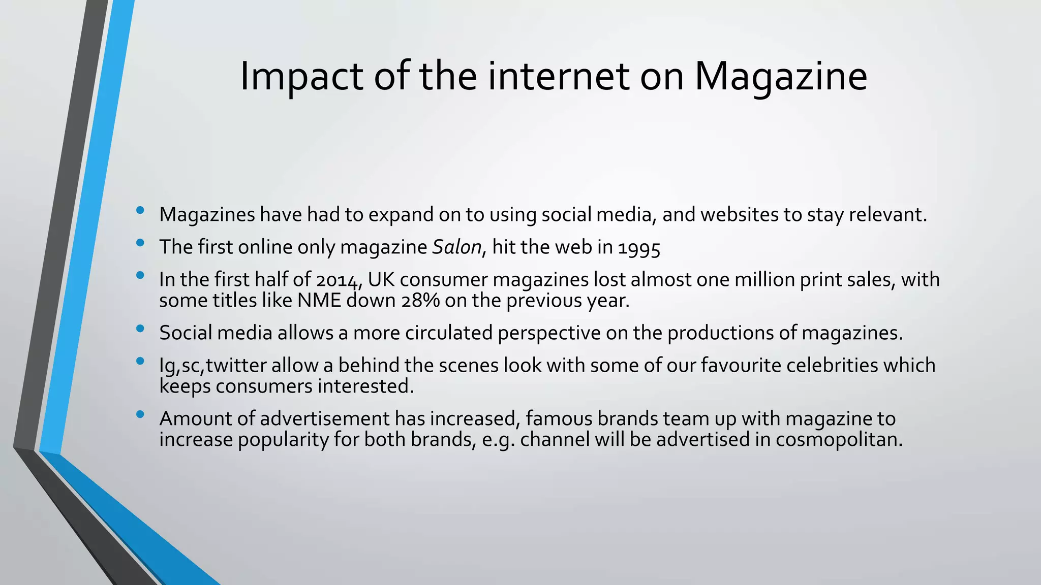 Evolution of Magazine presentation | PPT