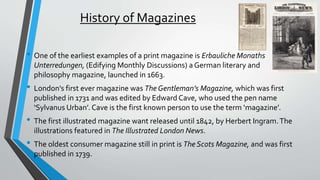 Evolution of Magazine presentation | PPT