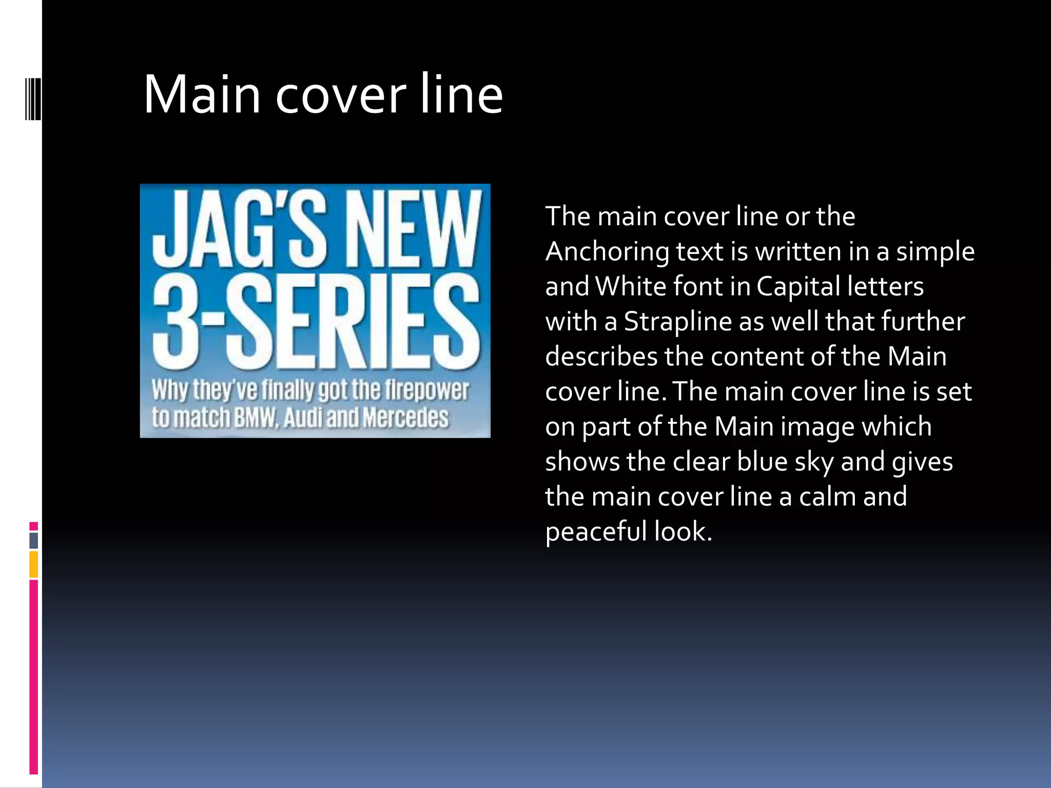 Magazine Media studies cover page textual analysis. | PPT