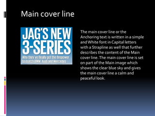 Magazine Media studies cover page textual analysis. | PPT