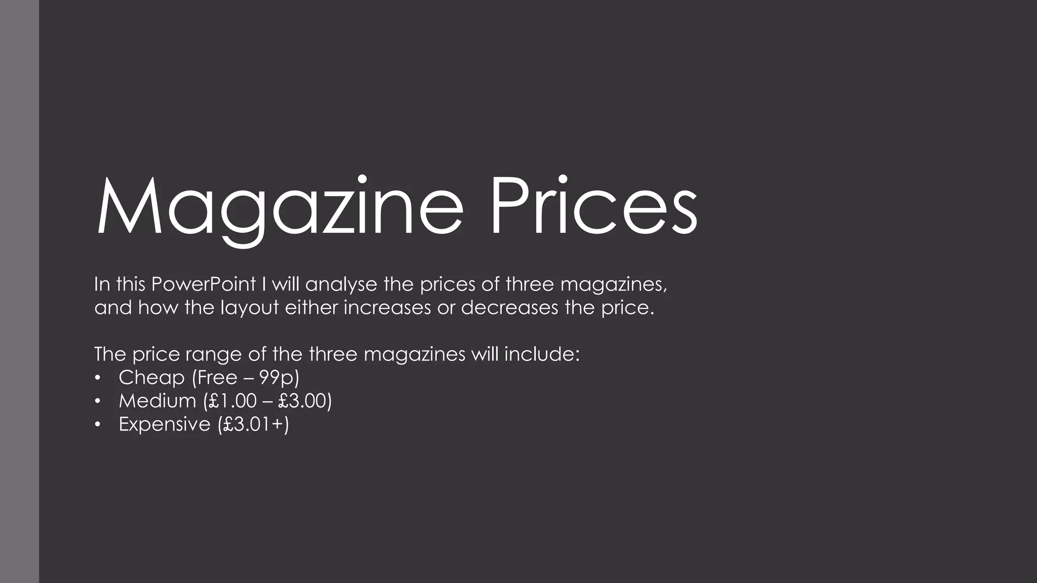 Magazine Prices | PPT