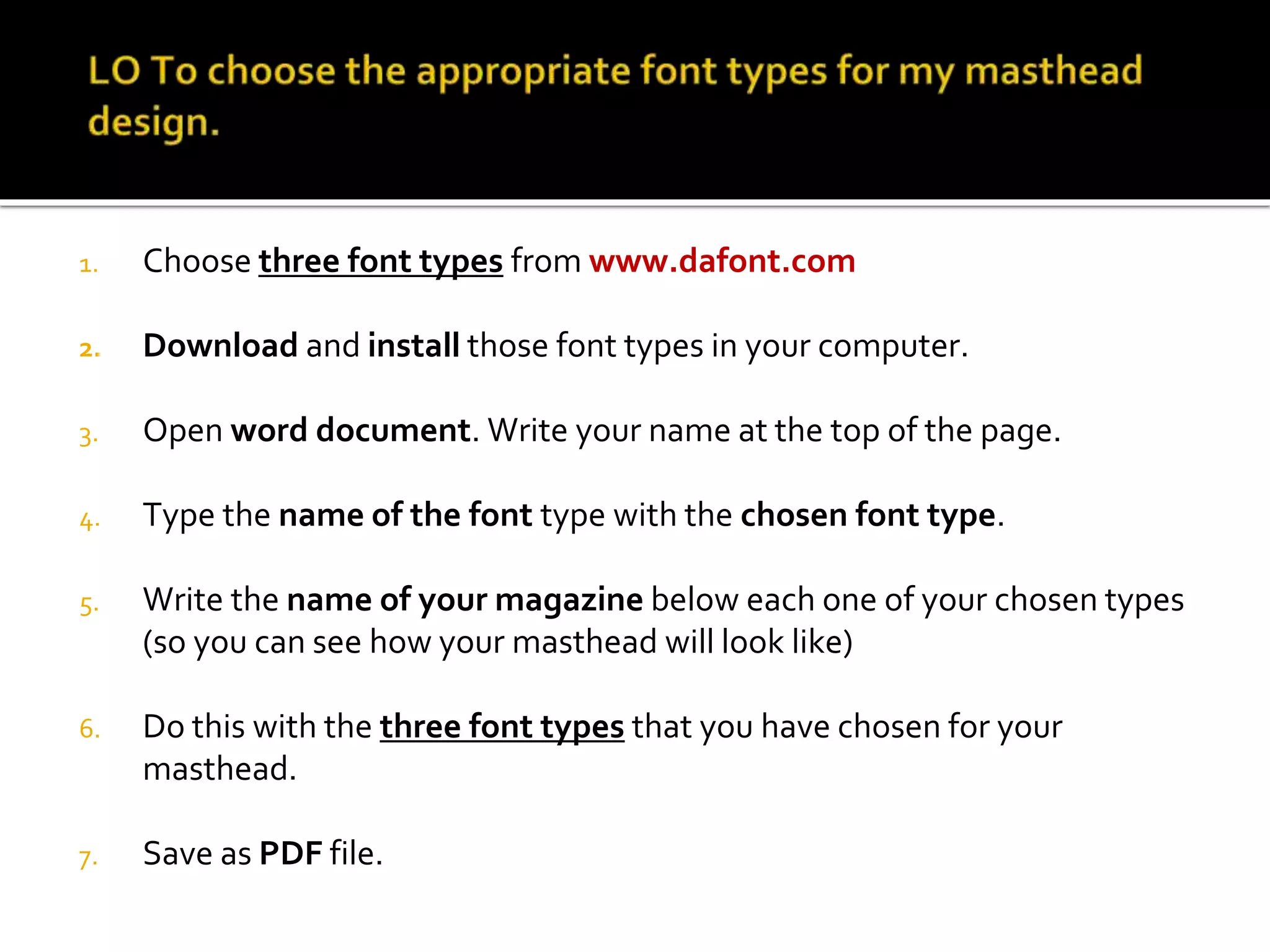 Font type research | PPTX