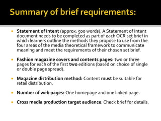 Magazine production | PPTX