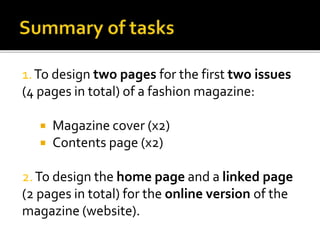 Magazine production | PPTX