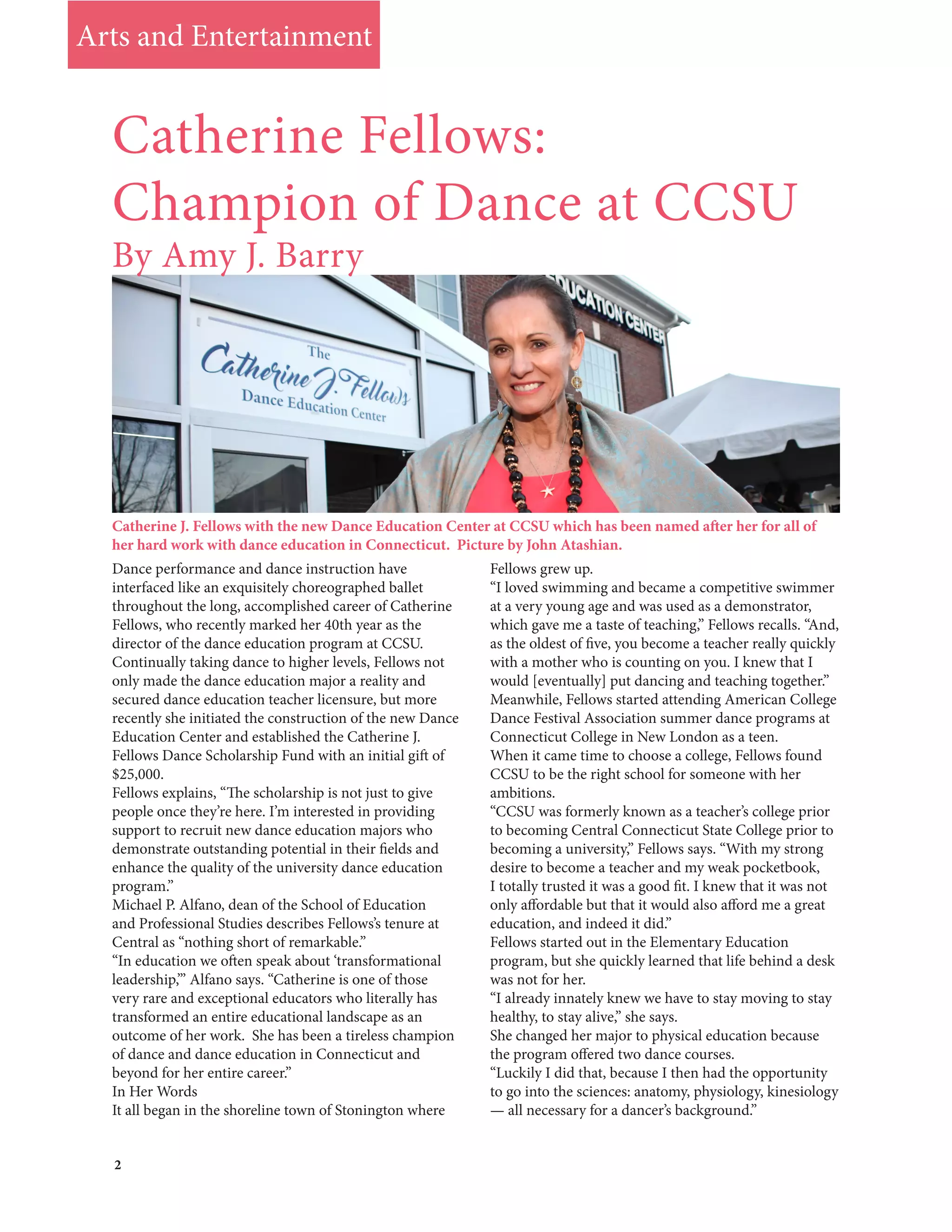 Catherine Fellows: Champion of Dance at CCSU | PDF