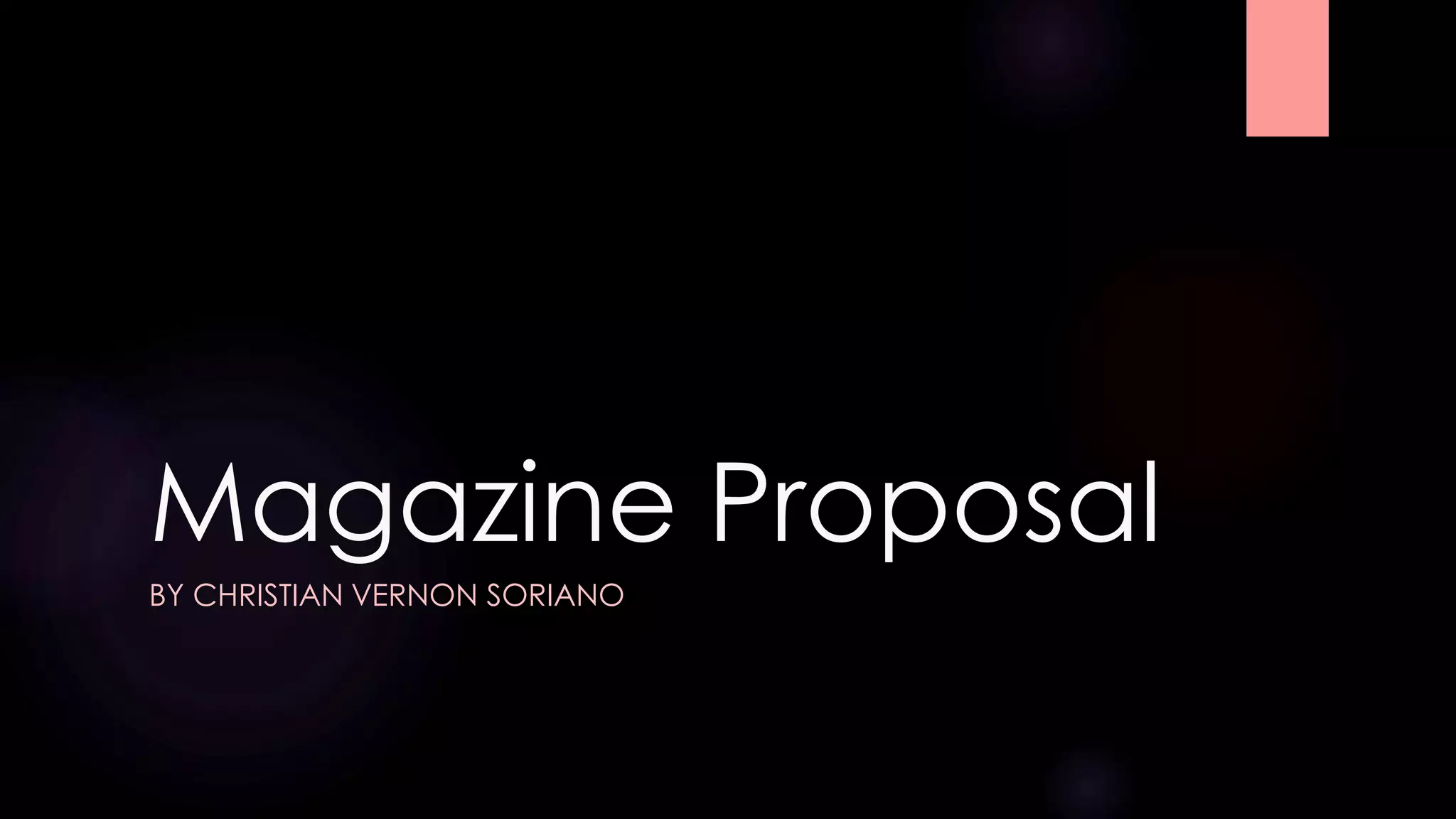 Magazine proposal | PPT