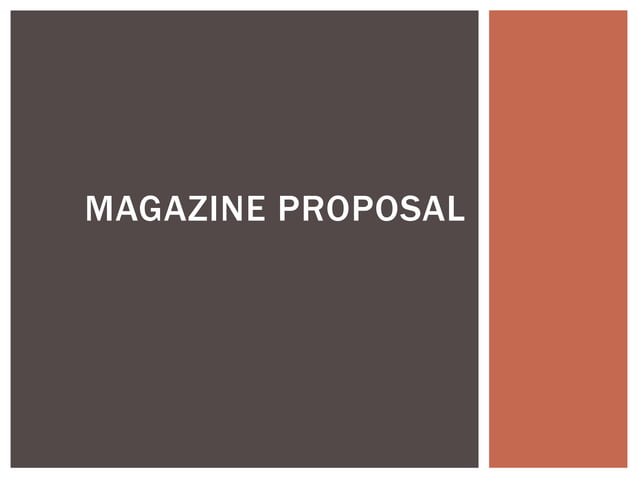 Magazine proposal | PPT