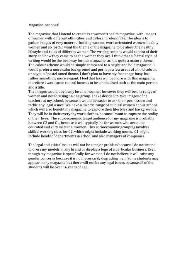 Magazine proposal | PDF