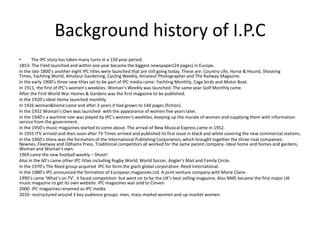 Magazine publisher research ipc | PPT