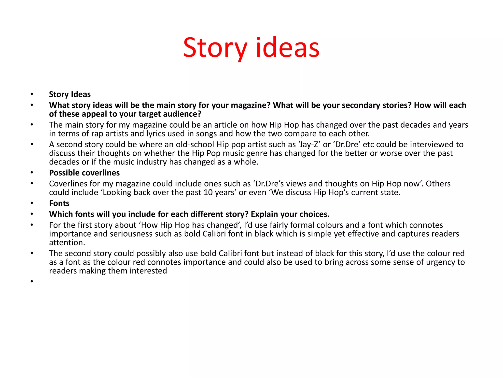 Magazine questionnaire for magazine cover | PPT