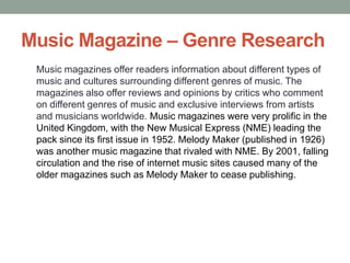 Magazine and Genre Research | PPT