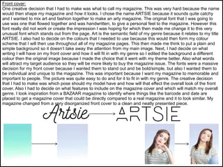 GCSE Media Studies Coursework - Magazine research and planning | PPTX