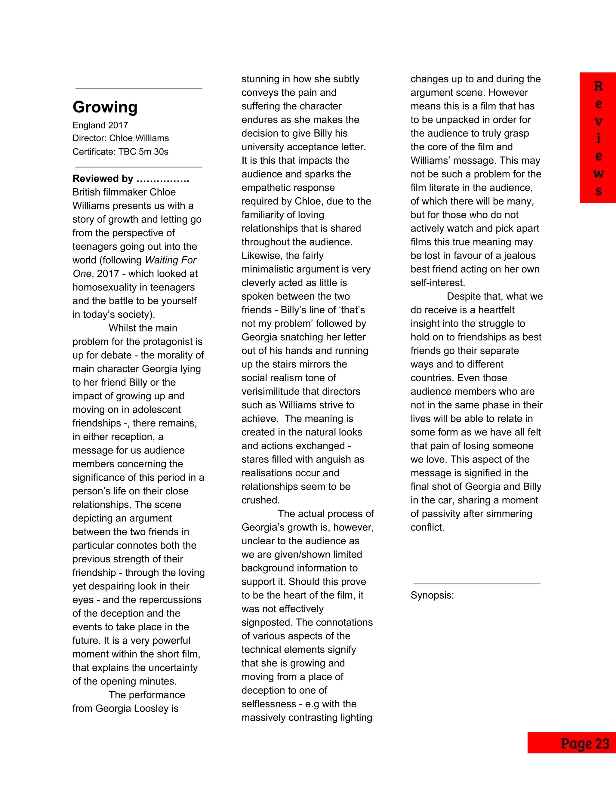 Magazine review of short (1) | PDF