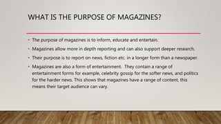 Magazines | PPTX | Media Industry | Industries
