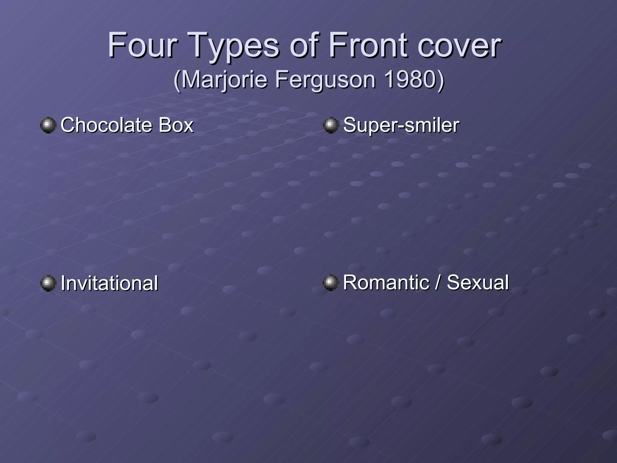 Magazine - front covers codes and conventions | PPT
