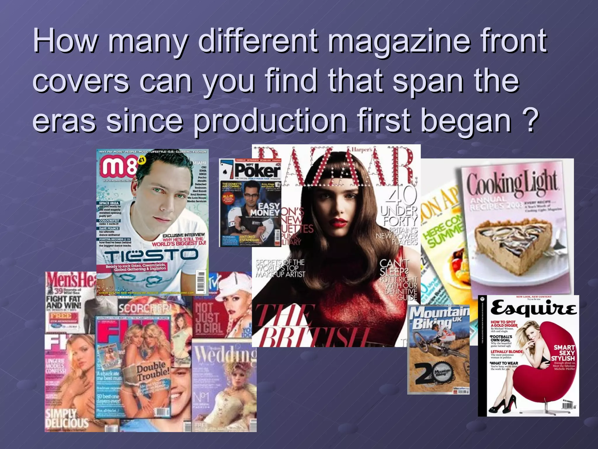 Magazine - front covers codes and conventions | PPT