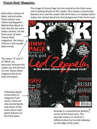 Magazines analysis | PPTX | Classic Rock | Rock Music