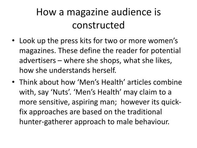 Magazines and gender | PPT