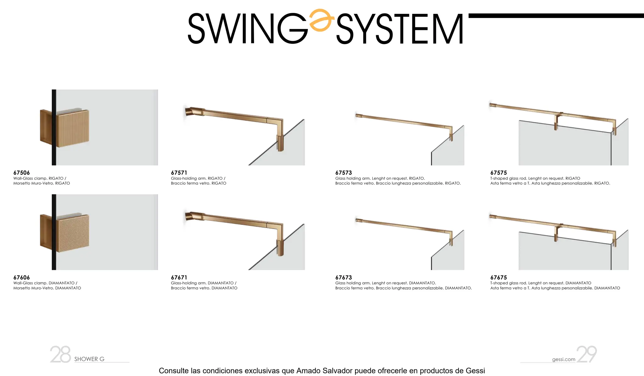 Catalogo Coleccion Shower G Gessi Distribuidor Oficial Amado Salvador ...