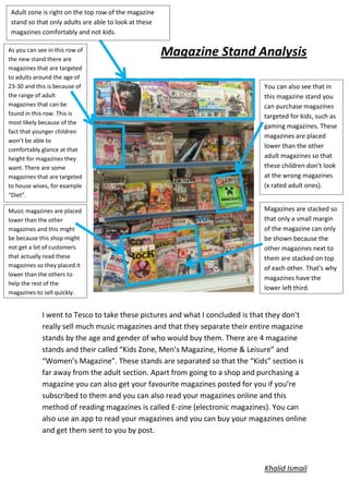 Magazine stand analysis | DOCX