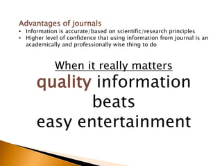 Magazines vs journals | PPTX