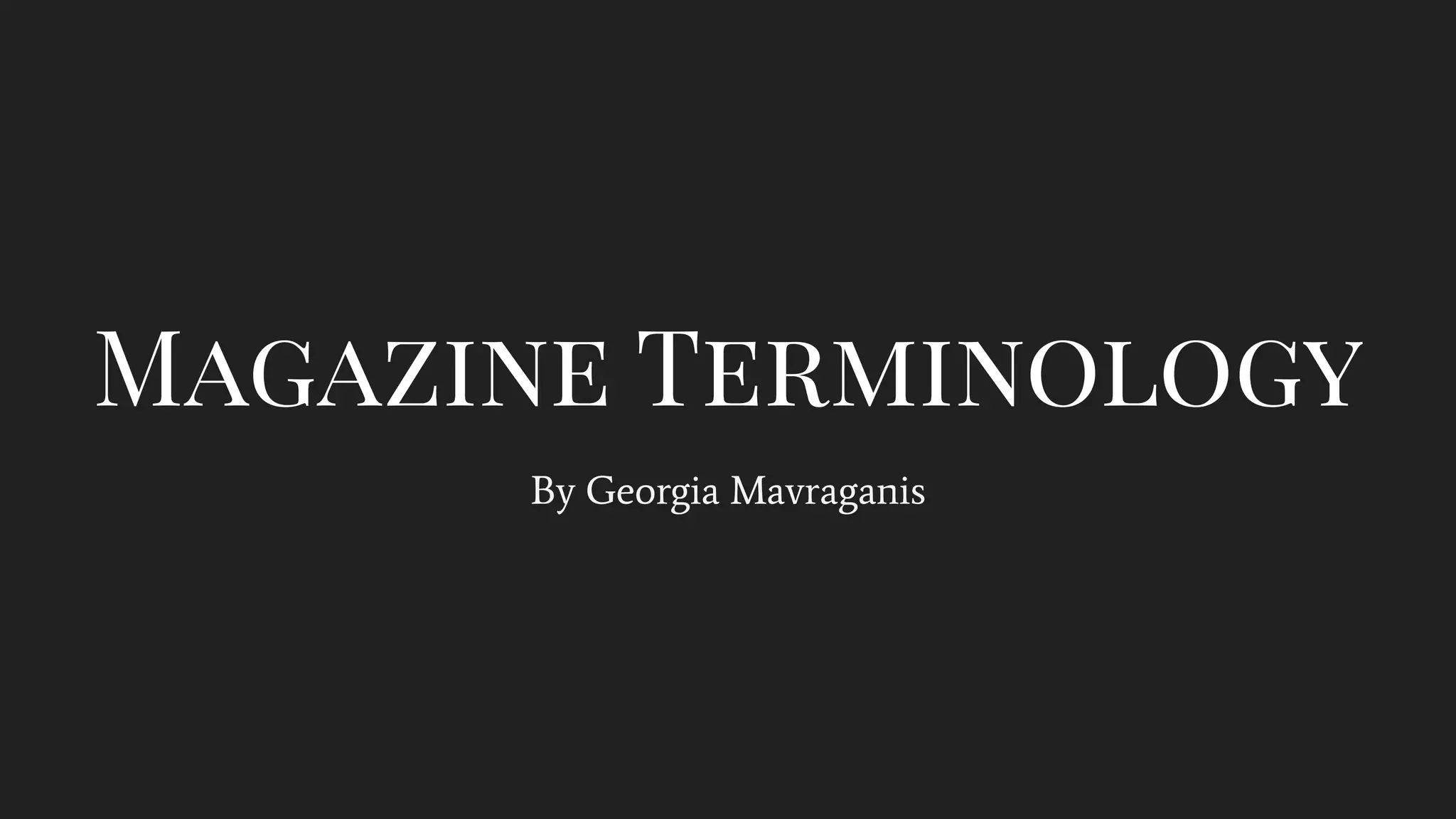 Magazine terminology | PDF