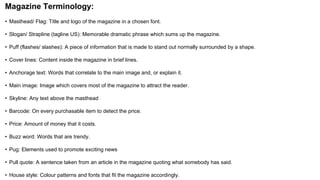Magazine Cover Terminology | PPTX