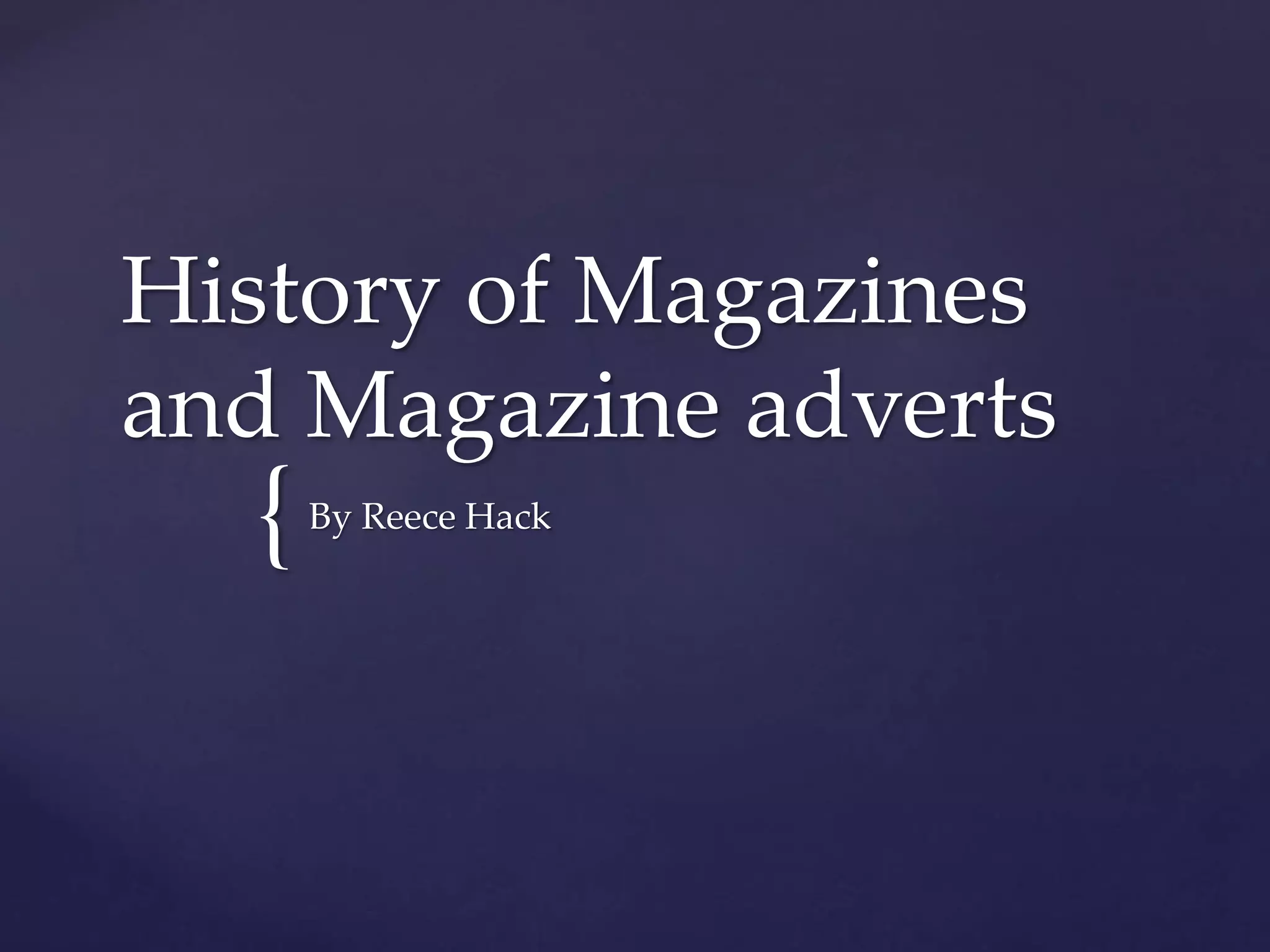 Magazine timeline | PPT