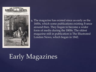 Magazine timeline | PPTX | Photography | Arts and Crafts