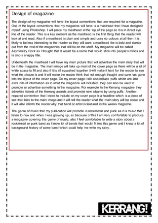 Magazine Treatment Sheet | DOCX