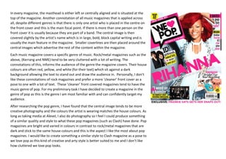 Research Into Music Magazines | PDF