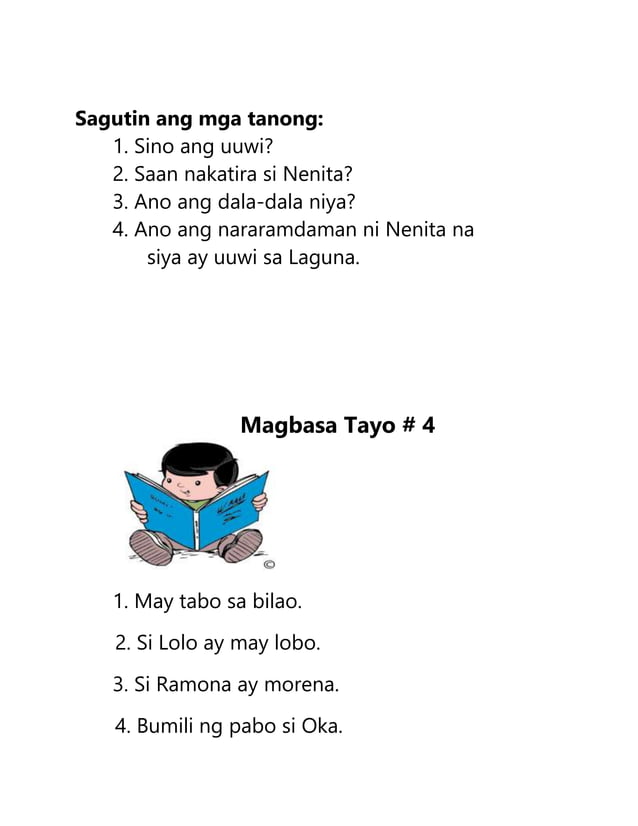 Magbasa Tayo (UNANG BAHAGI) Printable.doc