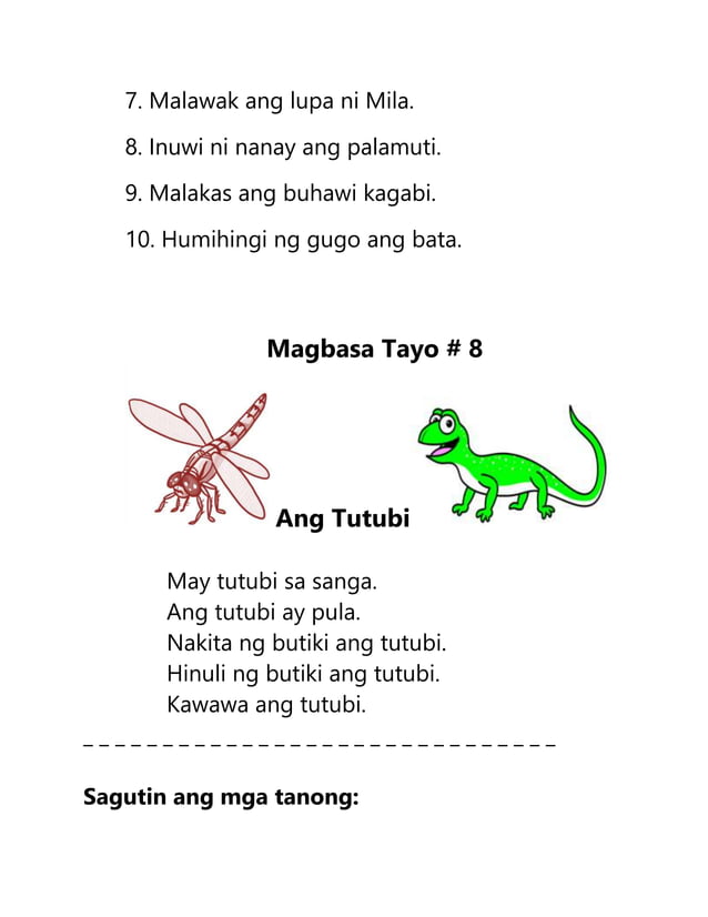 Magbasa Tayo (UNANG BAHAGI) Printable.doc