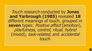 Non Verbal Communication - Haptics | PPTX