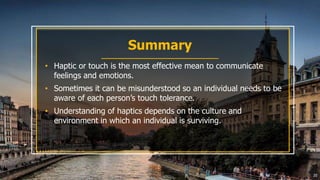 Non Verbal Communication - Haptics | PPTX