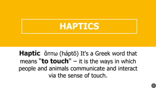 Non Verbal Communication - Haptics | PPTX