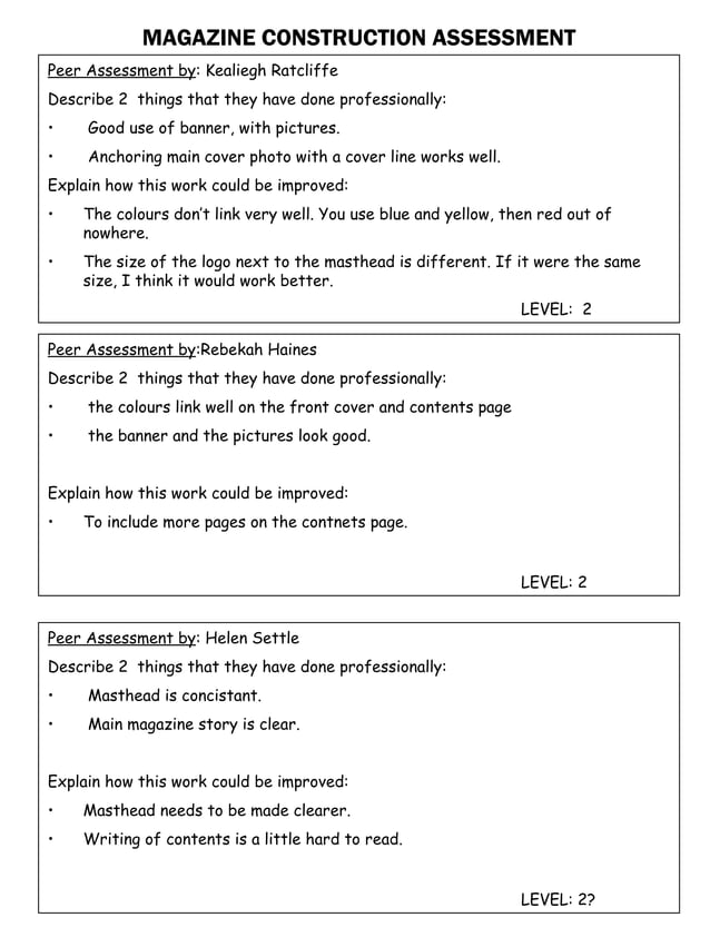 Focus group: strenghs and weaknesses of my school magazine | PPT ...