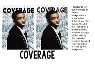 Film Magazine Front Cover Development | PPT