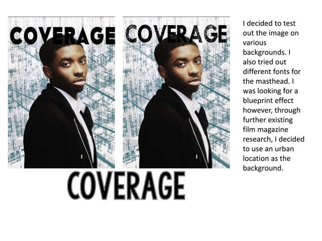 Film Magazine Front Cover Development | PPT