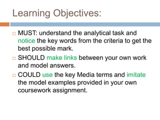 AQA GCSE Media Studies - Coursework assignment 1 - Magazine covers | PPTX