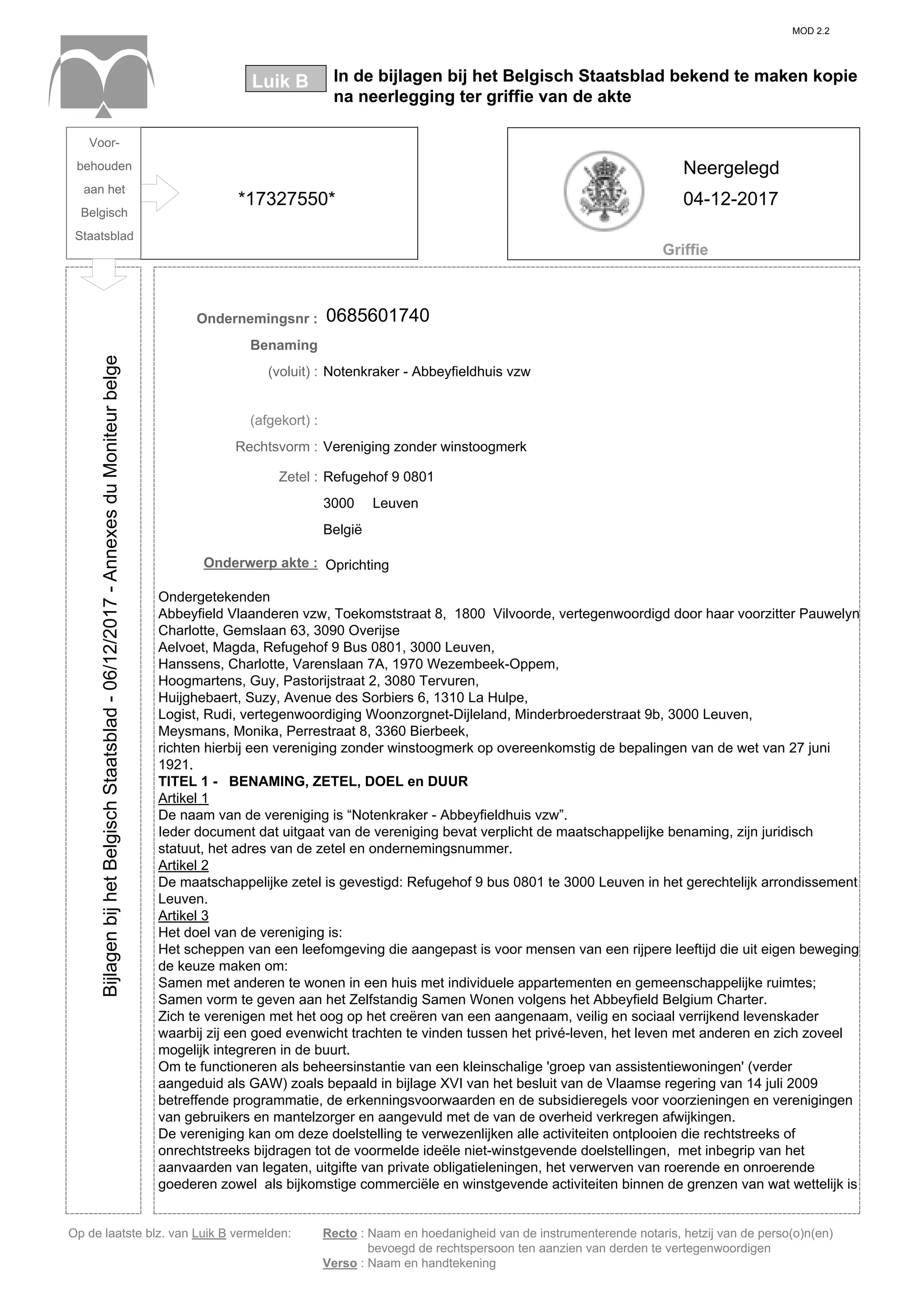 Magda Aelvoet richt vzw op | PDF